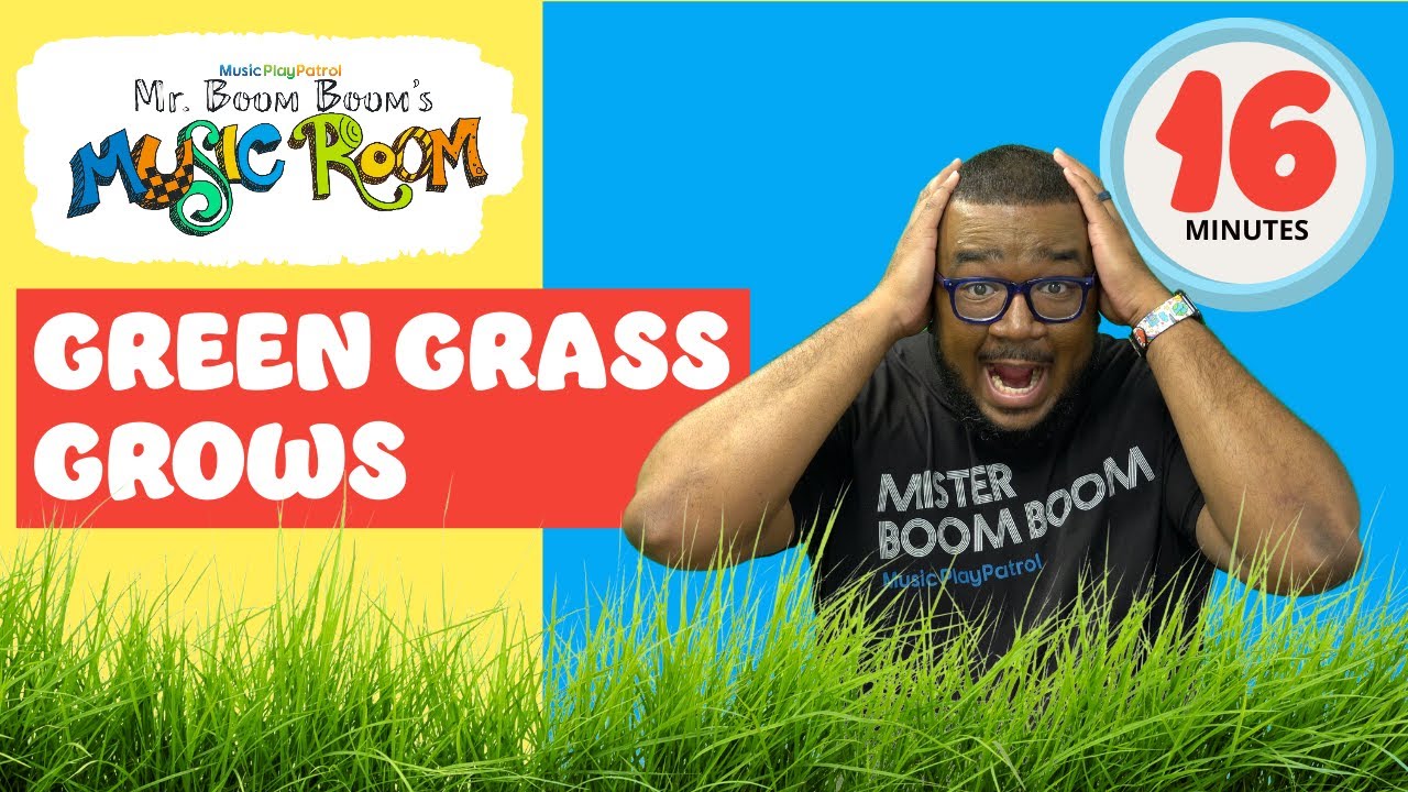 Green Grass Grows All Around Song for Kids with Mr. Boom Boom | Music ...
