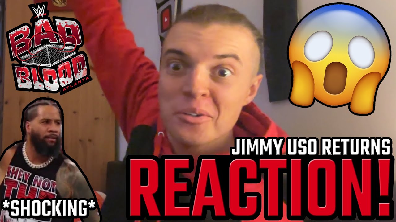 JIMMY USO RETURNS *SHOCKING* REACTION!! WWE Bad Blood 2024 Reactions ...