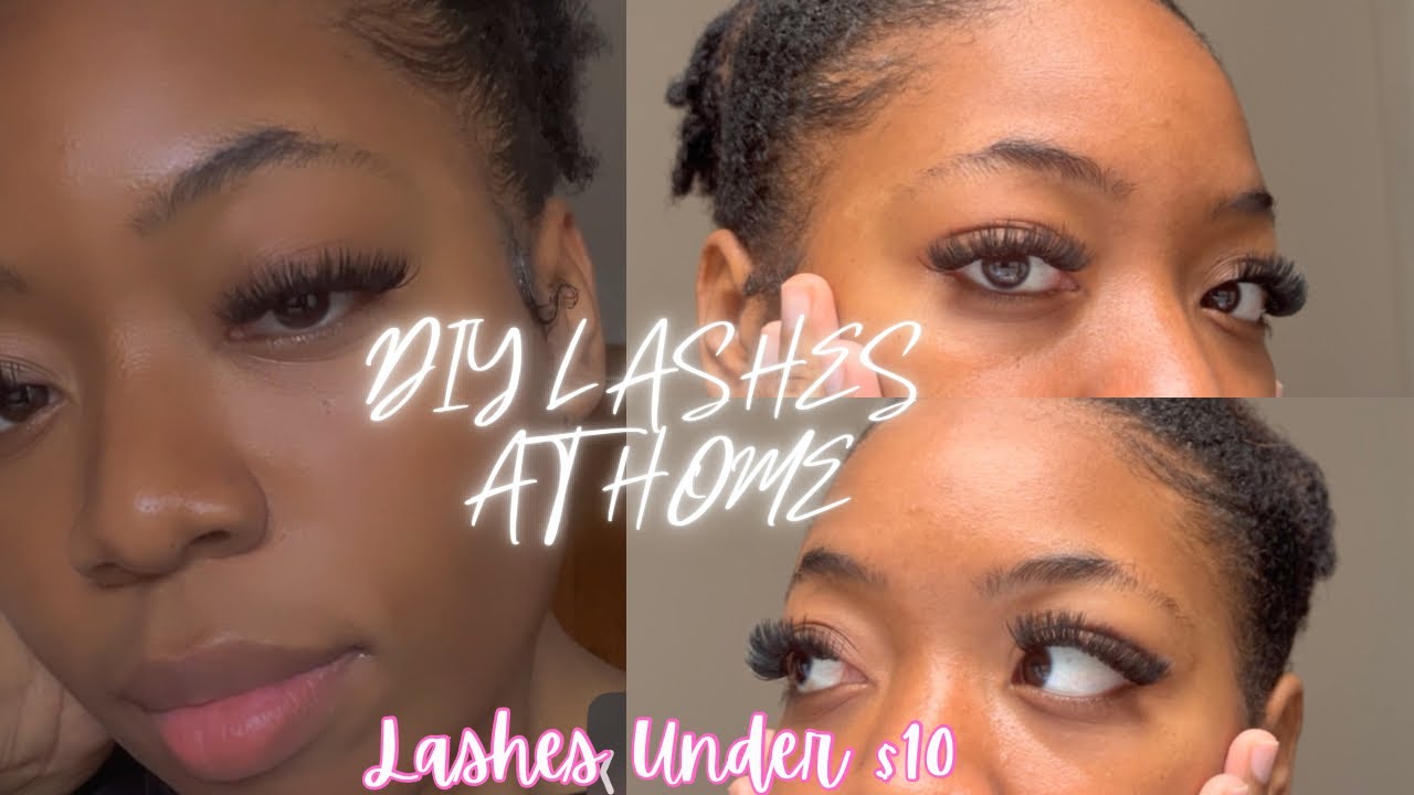 DIY CLUSTER LASHES AT HOME (LASHES UNDER $10) - YouTube