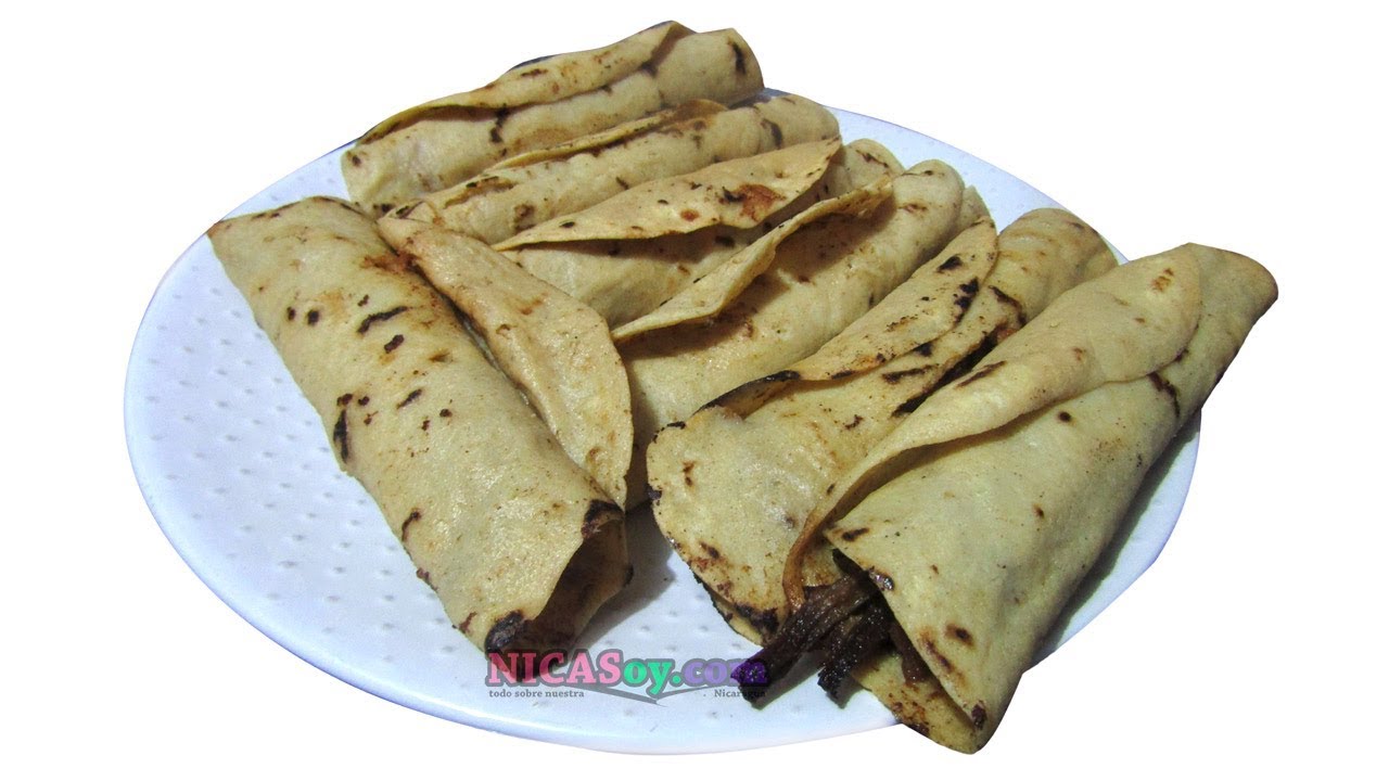 Receta de los Tacos con Carne Receta Nicaraguense - YouTube