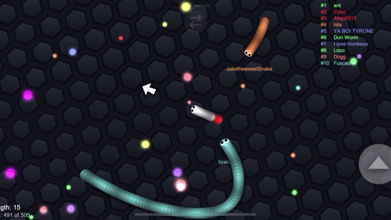 Slither io with relaxing music background - YouTube