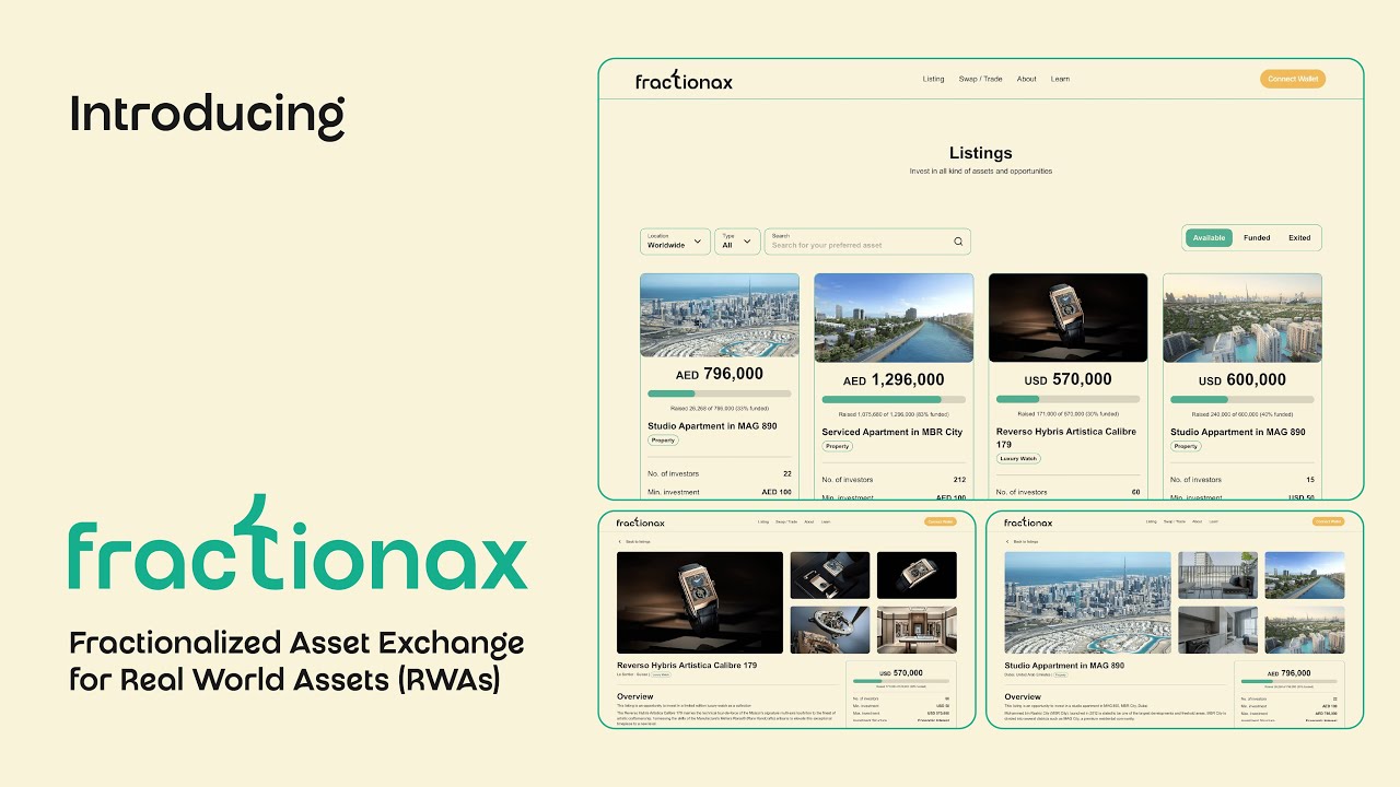 Introducing Fractionax — Fractionalized Asset Exchange for Real World ...