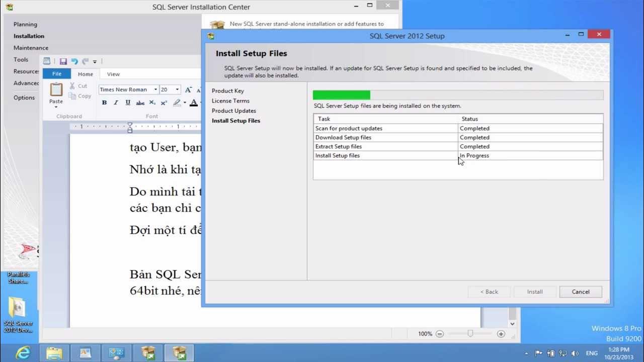Hướng dẫn cài đặt SQL Server 2012 Developer Edition - YouTube