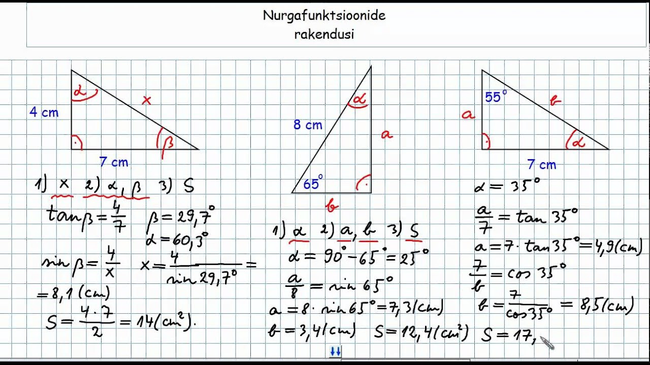 Trigonomeetria põhikoolis - YouTube