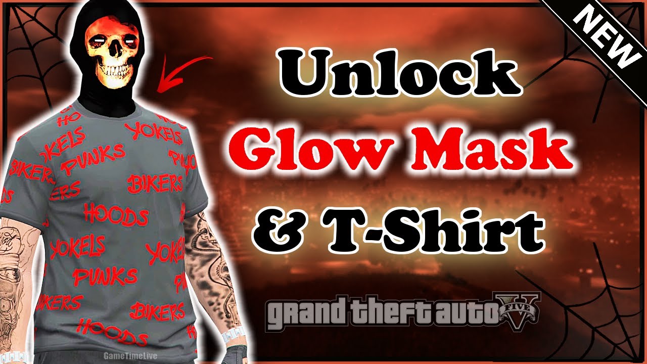 GTA5 I *NEW* Unlock Rare Glowing Skull Mask & Gang T-Shirt! I LIMITED ...
