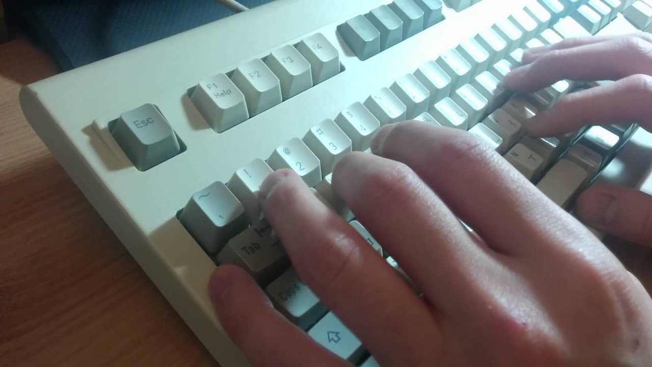 ALPS White Switch Keyboard - YouTube