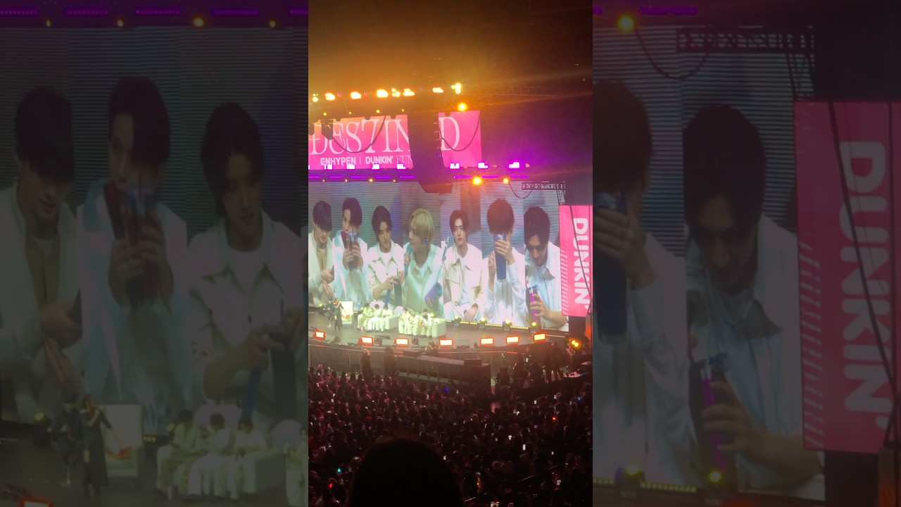 ENHYPEN Dunkin Fun Meet in Manila - TUMBLERS FOR THE GROUP - YouTube