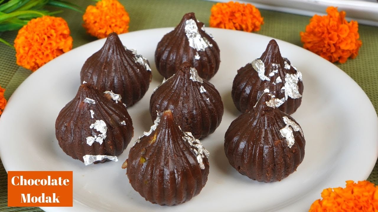 Chocolate Modak Recipe- Easy & Quick Homemade Modak | Ganesh Chaturthi ...