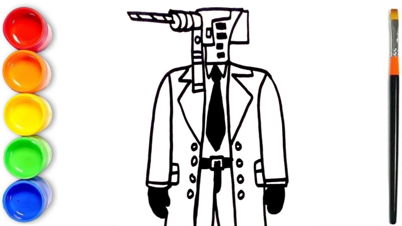 How to draw Drill Man, Skibidi Toilet, Titan Drill Man - YouTube