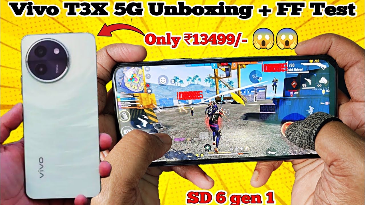 Vivo T3x 5G Free Fire Test || Vivo T3X 5g Free Fire Gameplay + Heating ...