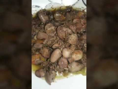 طريقه عمل الكبد و القوانص بالبصل و الفلفل