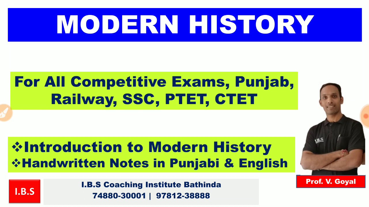 Modern History (Class-1) - YouTube