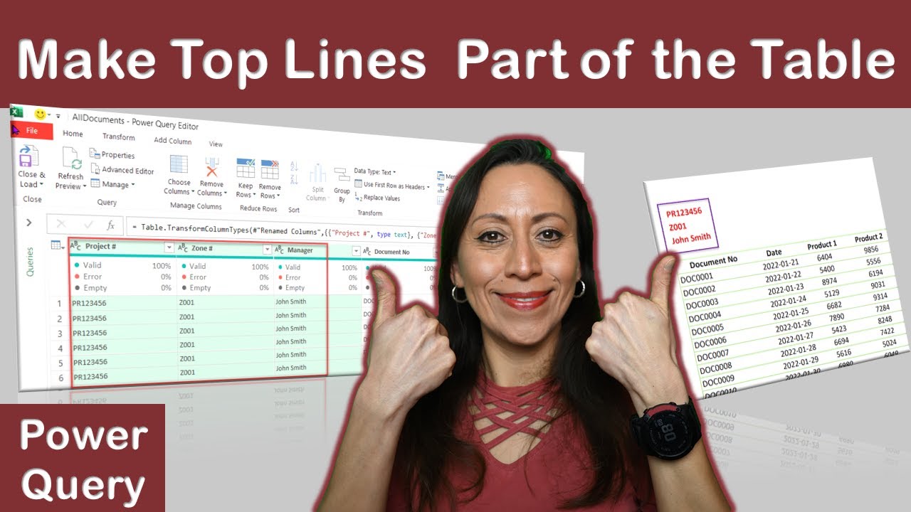 PQ - Making Top Rows Part Of My Table - YouTube