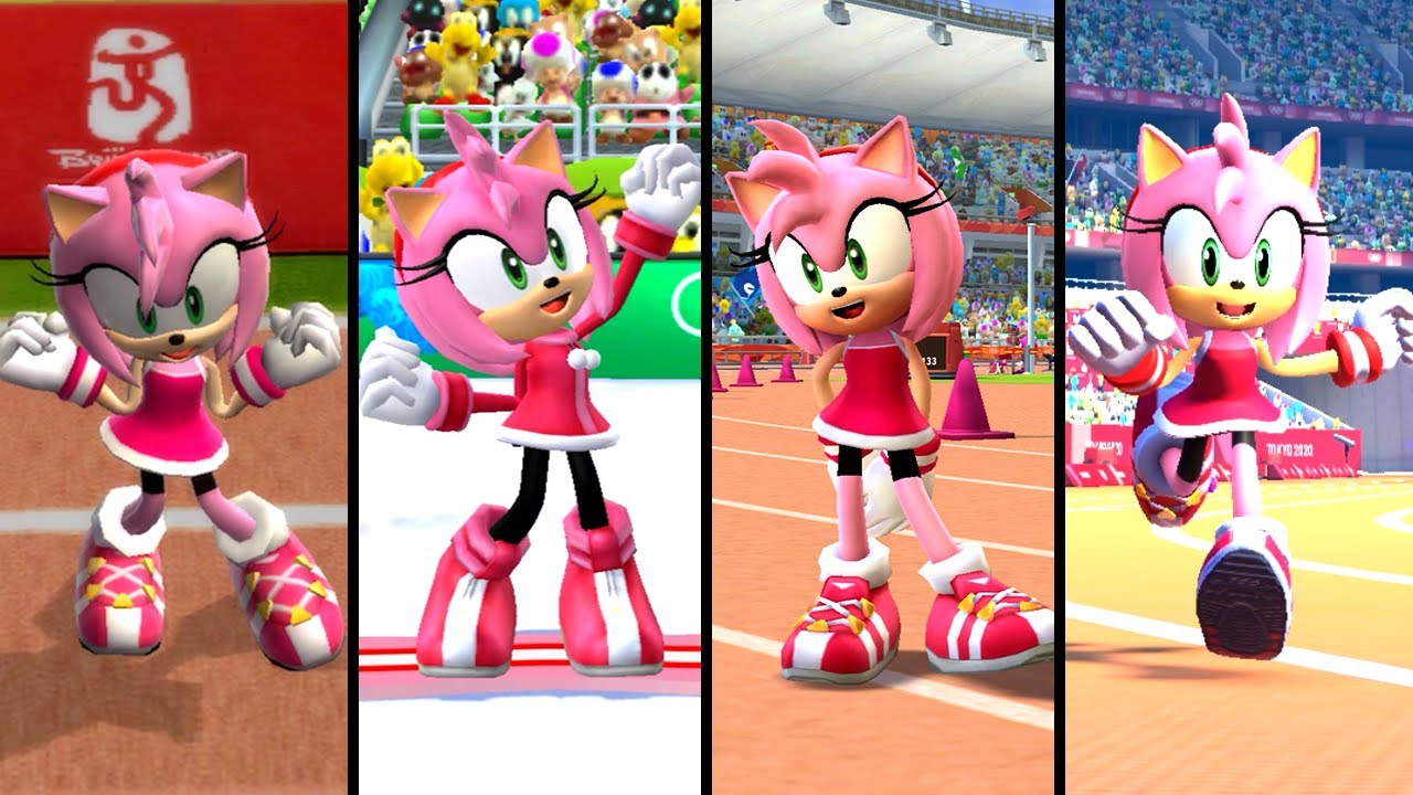Evolution of Amy in Mario & Sonic (2007-2022) - YouTube
