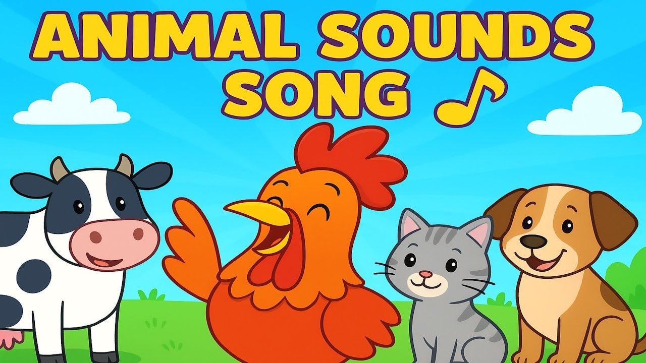 Learn Animal Sounds Song 😄 | Rooster Song | أغنية أصوات الحيوانات ...