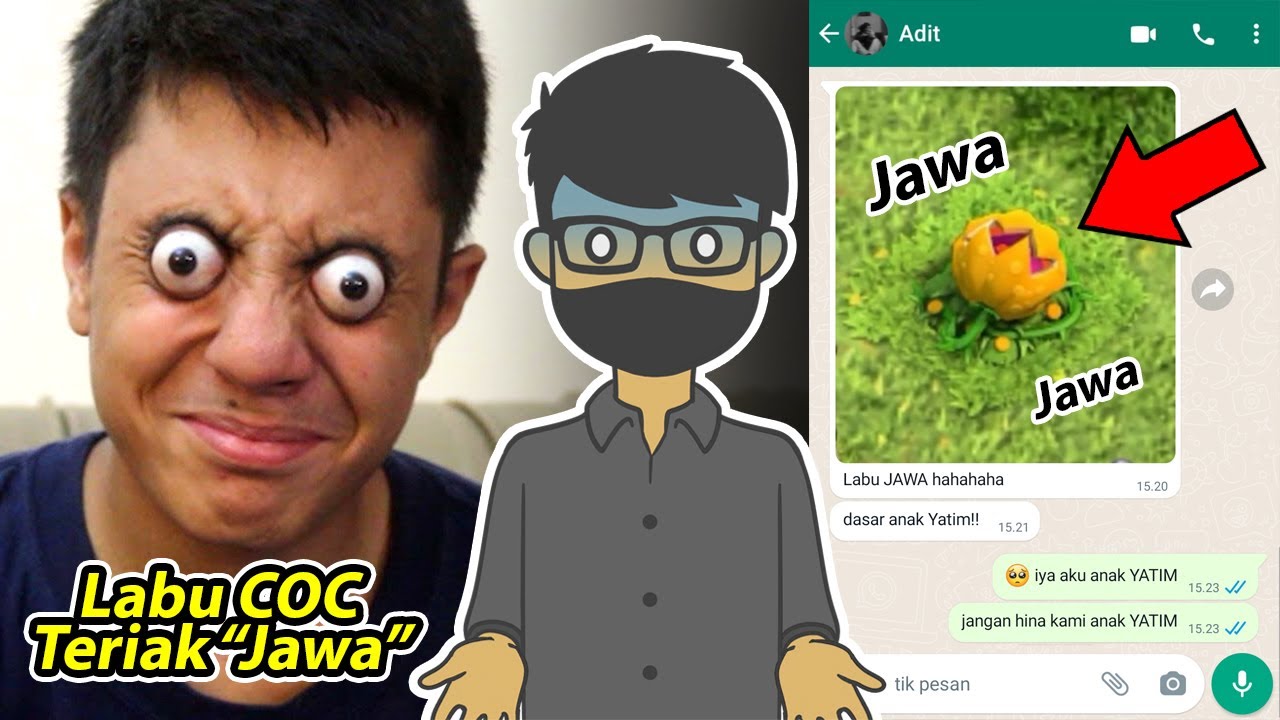 MATA KELUAR SAAT MAIN LABU JAWA COC | Chat History Seram - YouTube