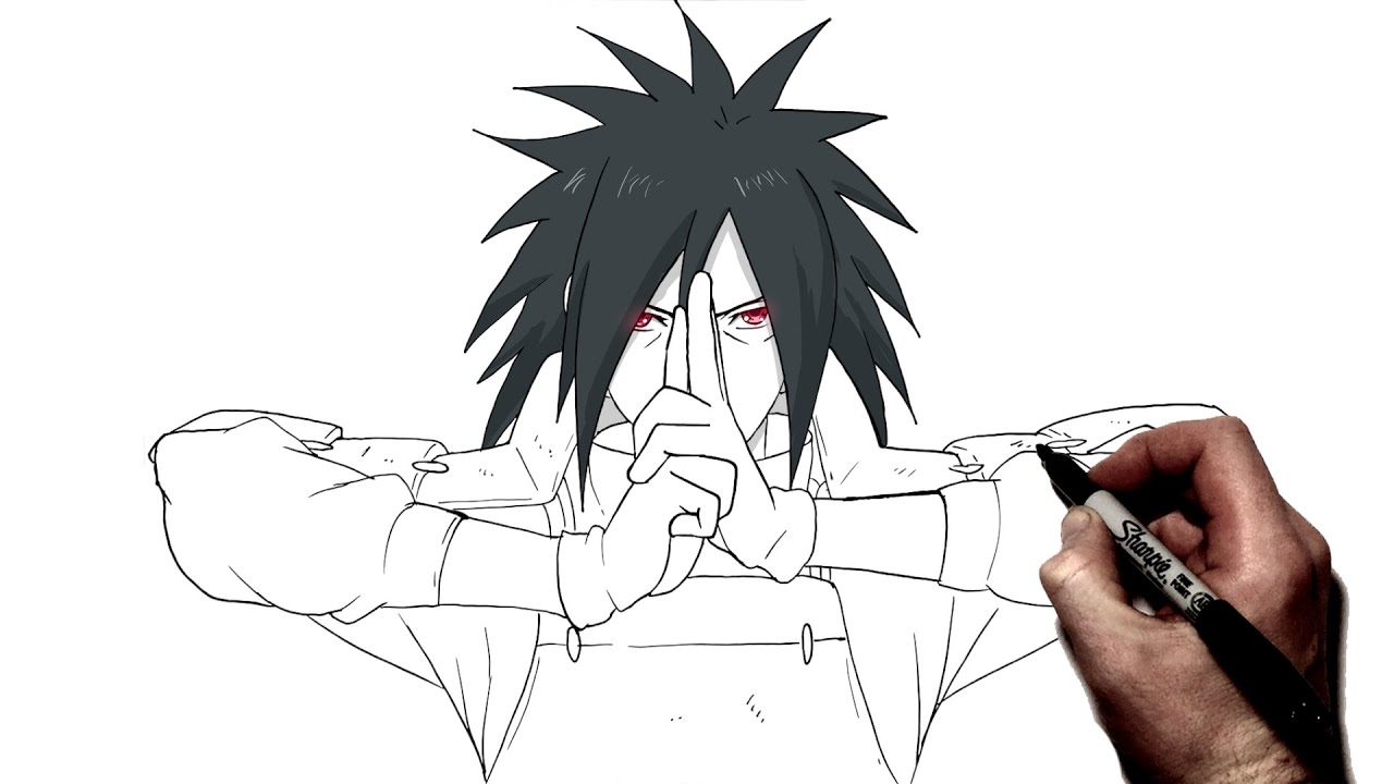 How To Draw Uchiha Madara | Step By Step | Naruto - YouTube