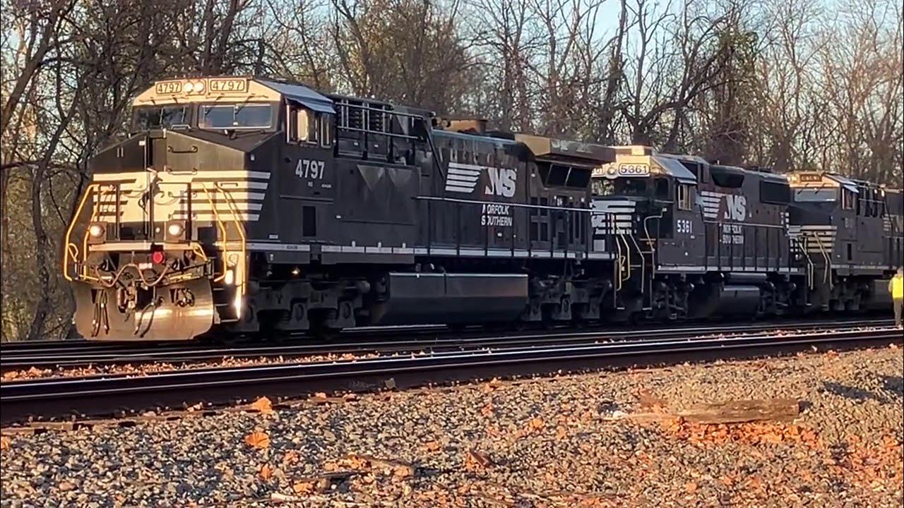 NS 4797 5361 8181 4108 Rail Fan Mixed Freight Tank Cars Boxcars Hoppers Abrams Yard KOP Pa 11/13 ...