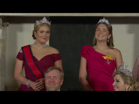 Debut for Queen Máxima's youngest daughter! Princess Ariane - with tiara - during iconic state visit