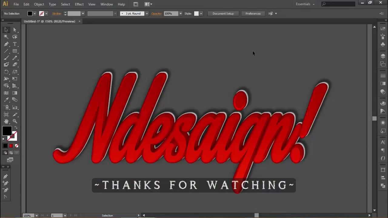 [Tutorial] Membuat Teks 3D Keren - Adobe Illustrator - YouTube