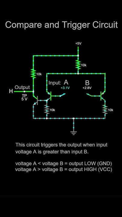 Transistor Voltage Comparator and Trigger Circuit - YouTube