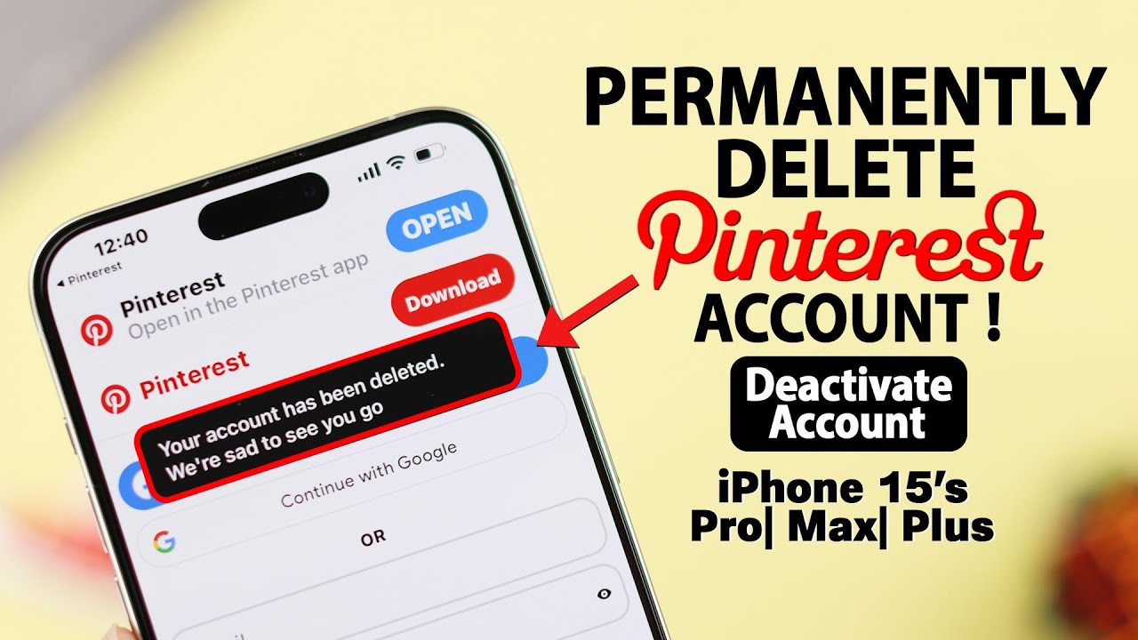 How to Delete Pinterest Account Permanently! Temporarily Deactivated ...
