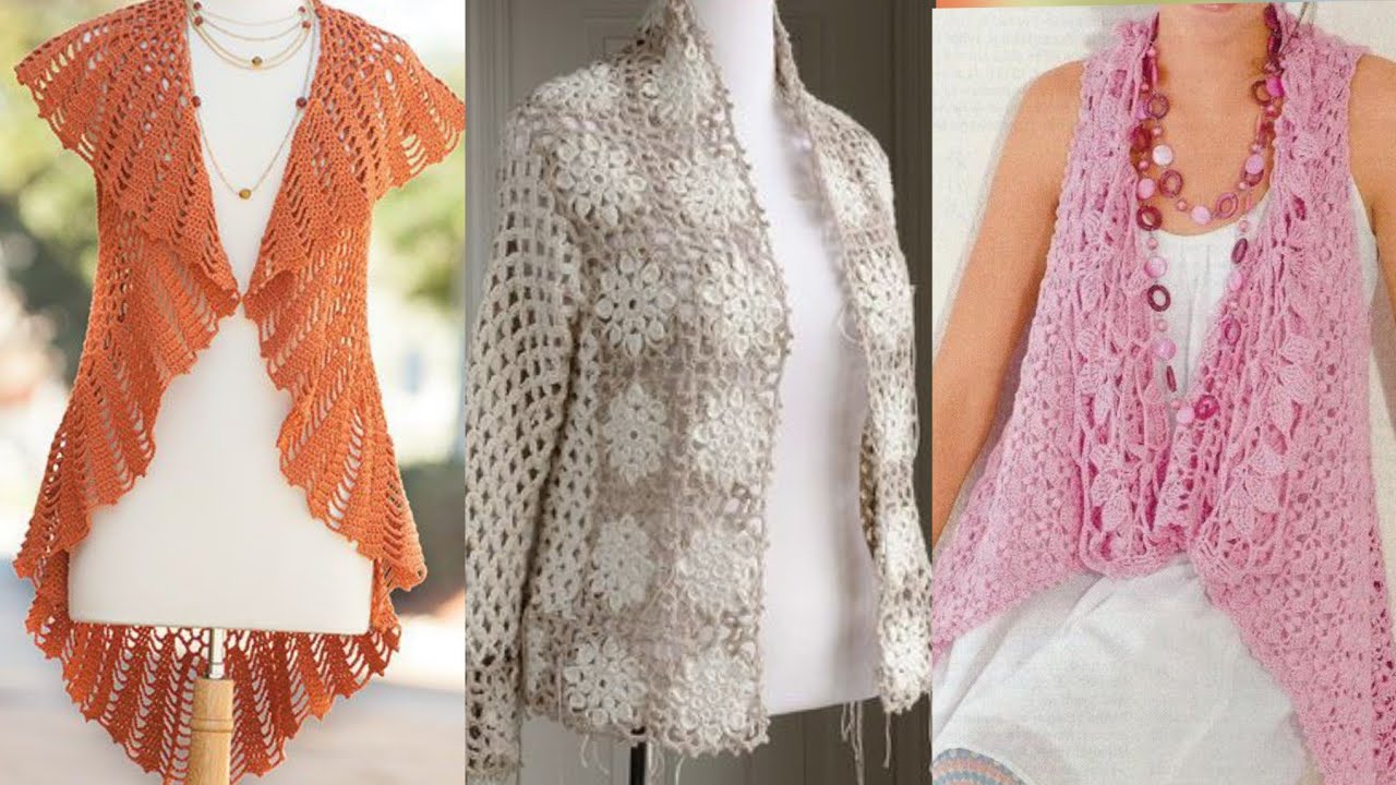 extra attractive and outclass charming crochet handknit cardigan/ open ...
