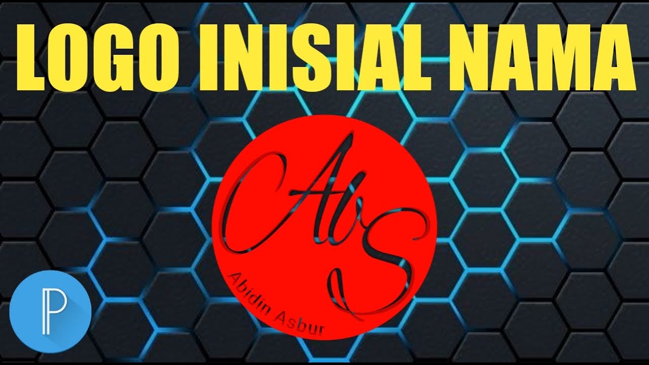 Cara Membuat Logo Inisial Nama di Android || Tutorial PixelLab - YouTube