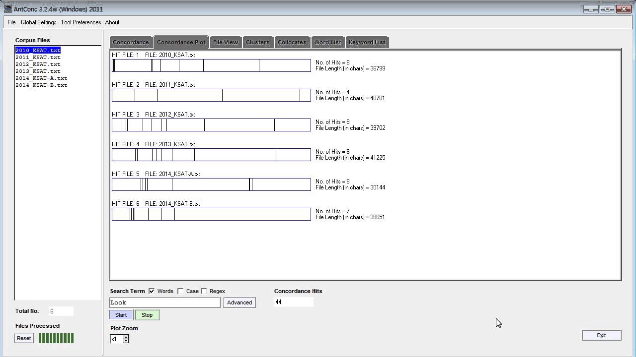 Antconc 마스터하기 - Concordance Plot & File View - YouTube