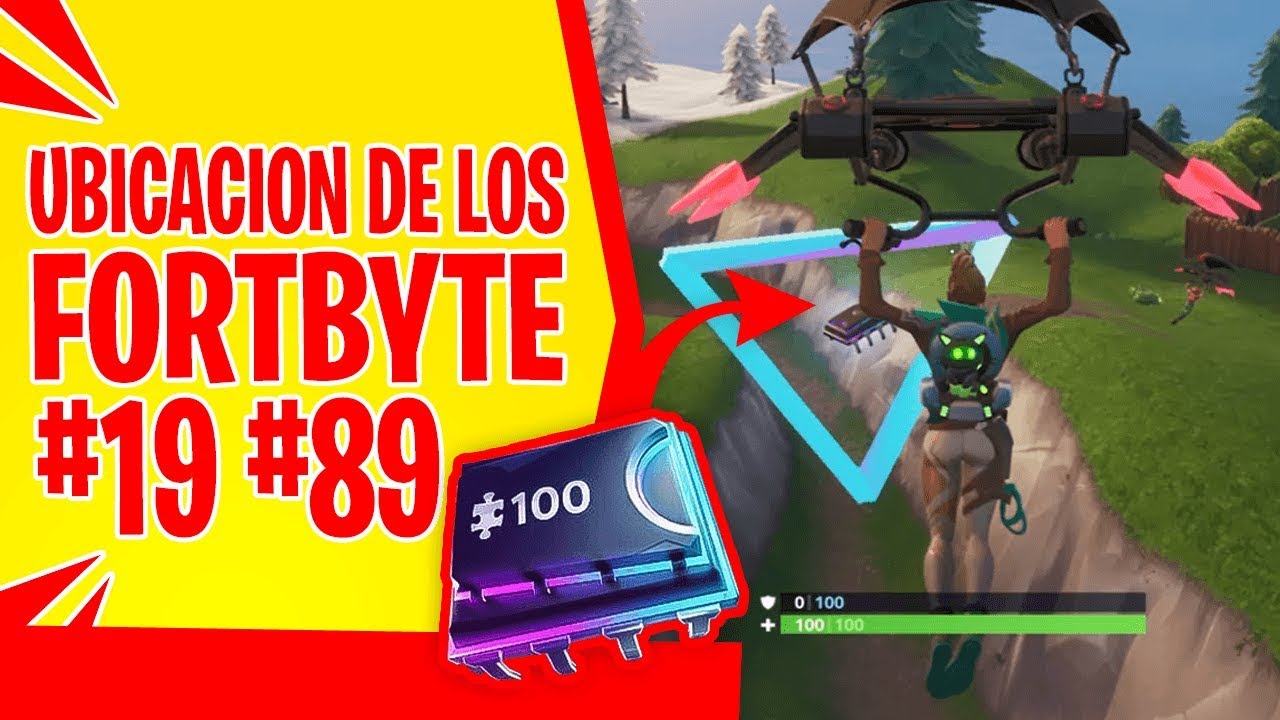UBICACION EXACTA DE LOS FORTBYTE #19 #89 | FORTNITE BATTLE ROYALE - YouTube