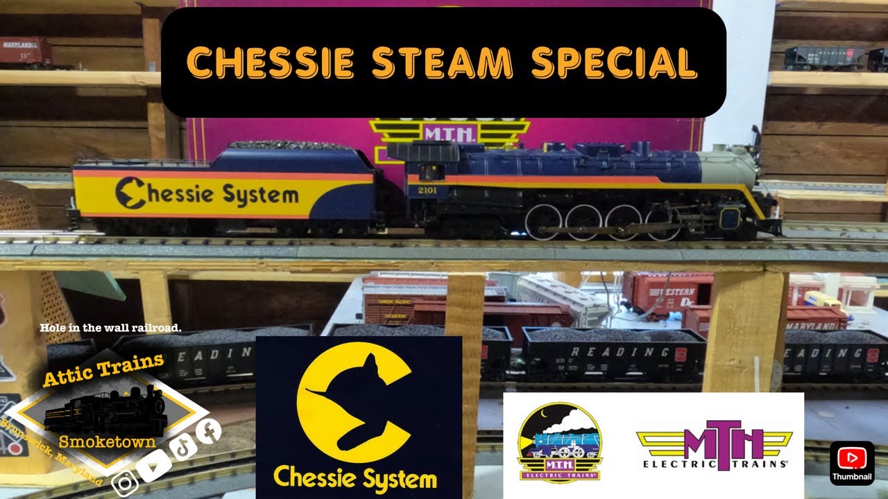 MTH Chessie steam special 2101 - YouTube