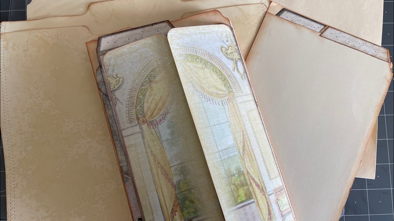 Making an altered file folder journal! Craft and Chat - YouTube