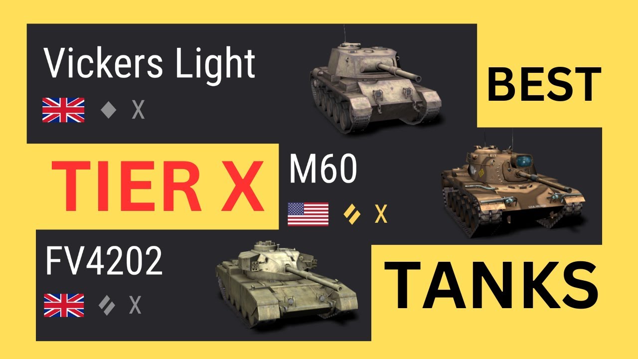 WOT Blitz Tier 10 Showdown: Vickers Light, M60 & FV4202 # ...