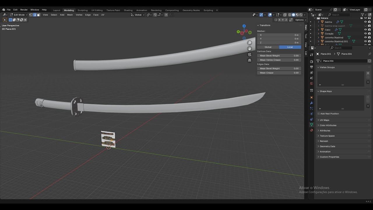 DIA 1 (Estudo) - Modelando uma Katana no Blender - YouTube