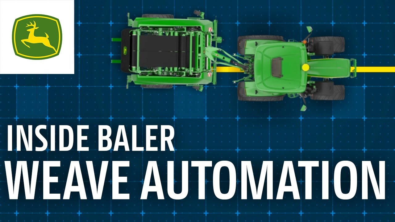 Inside Baler I Round baler Weave Automation I John Deere - YouTube
