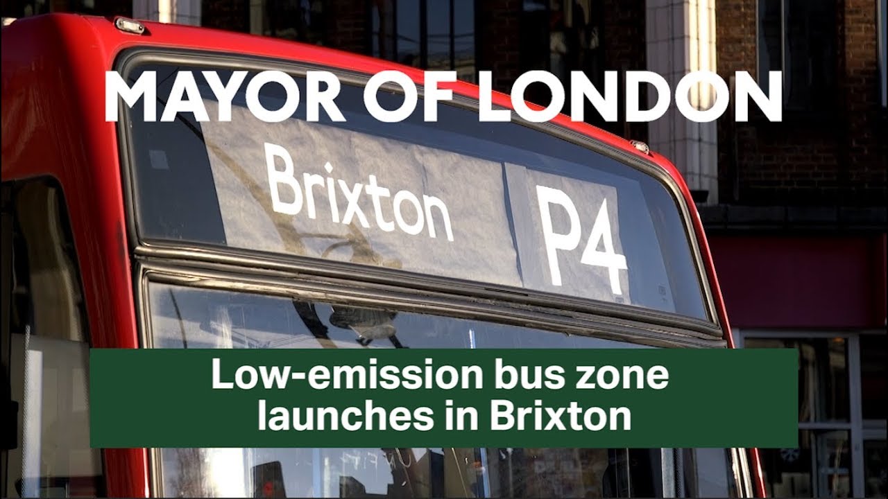 Mayor launches Brixton low-emission bus zone - YouTube