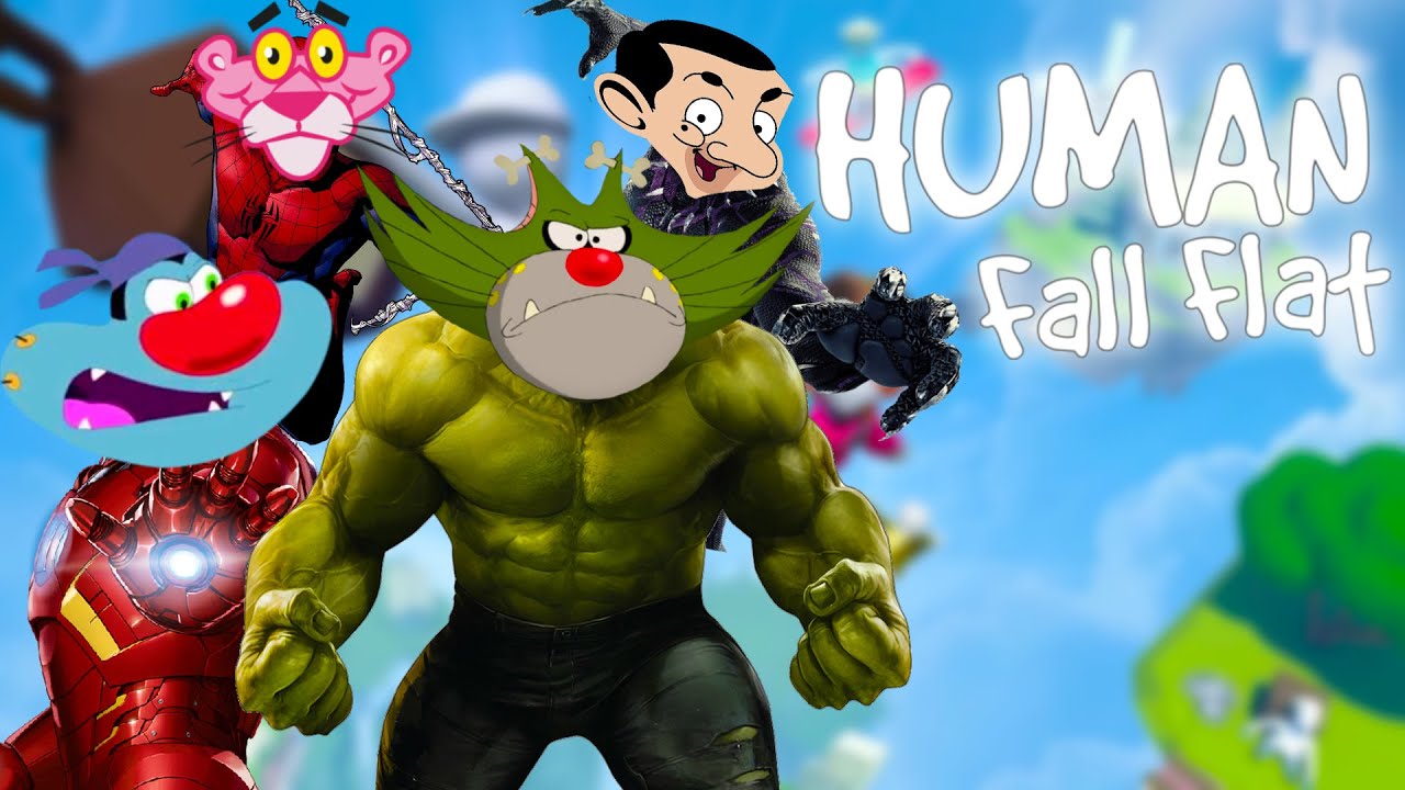 [FUNNY MOMENTS] Oggy Becomes Ironman In Human Fall Flat And Jumping😂😂 ...