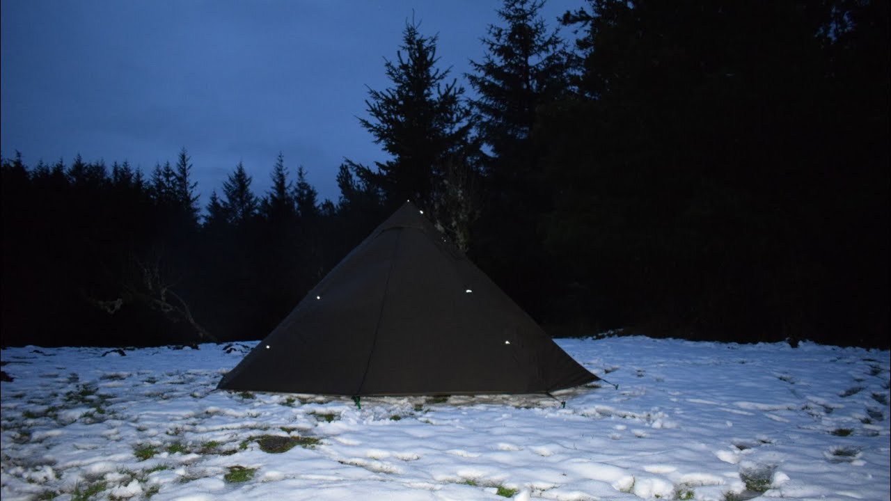 Wild camping Scotland. SNOW CAMP. Hot tent. Frontier stove. Lifeventure ...