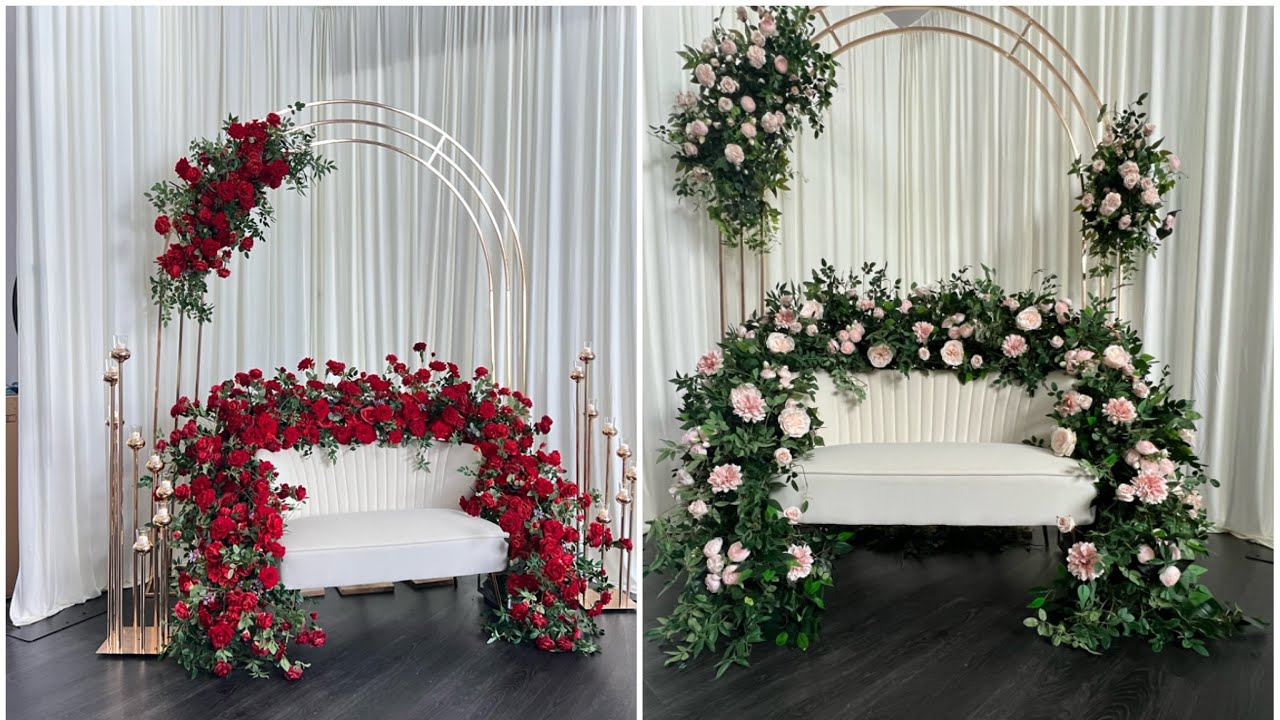 Red Flowered Sofas | Cabinets Matttroy