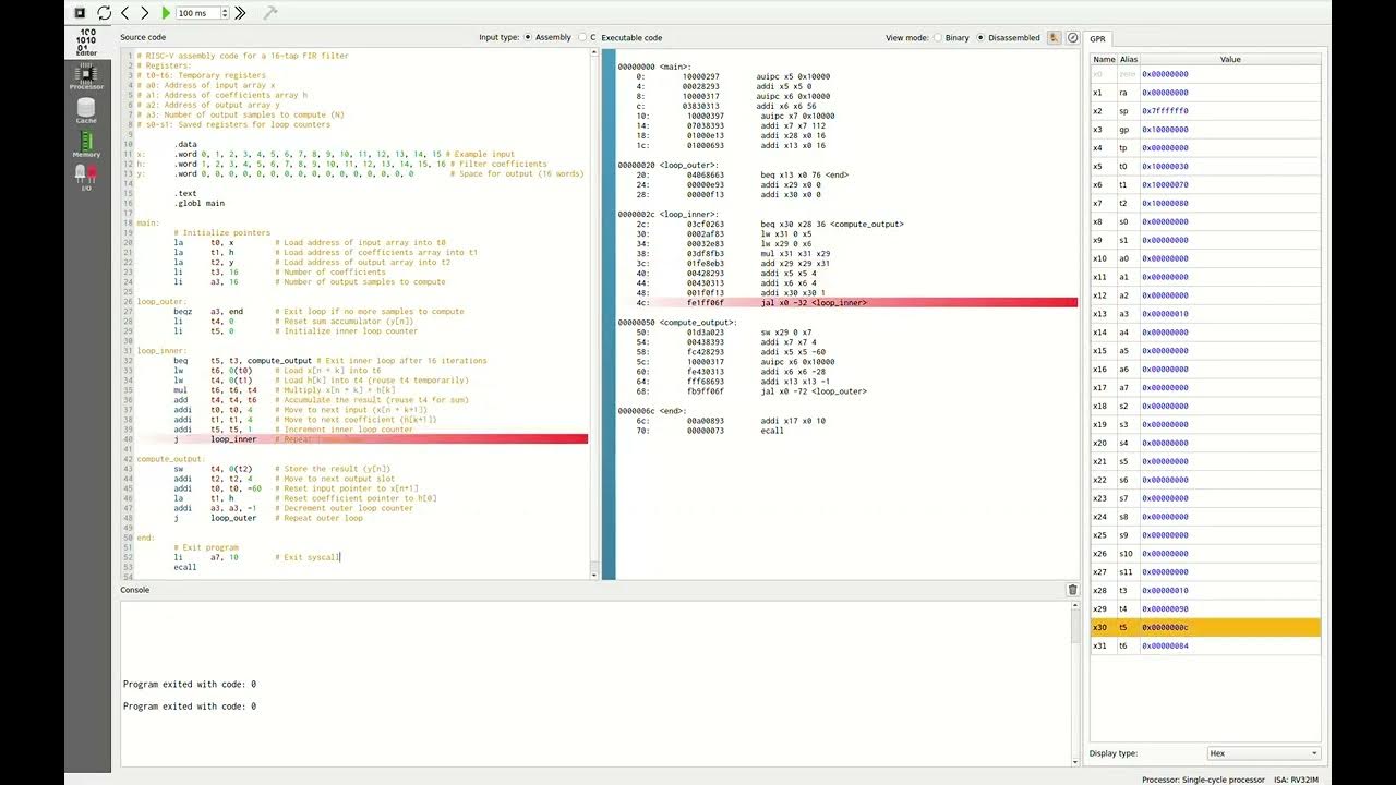 Filtre convolutif sur CPU RISC-V - YouTube