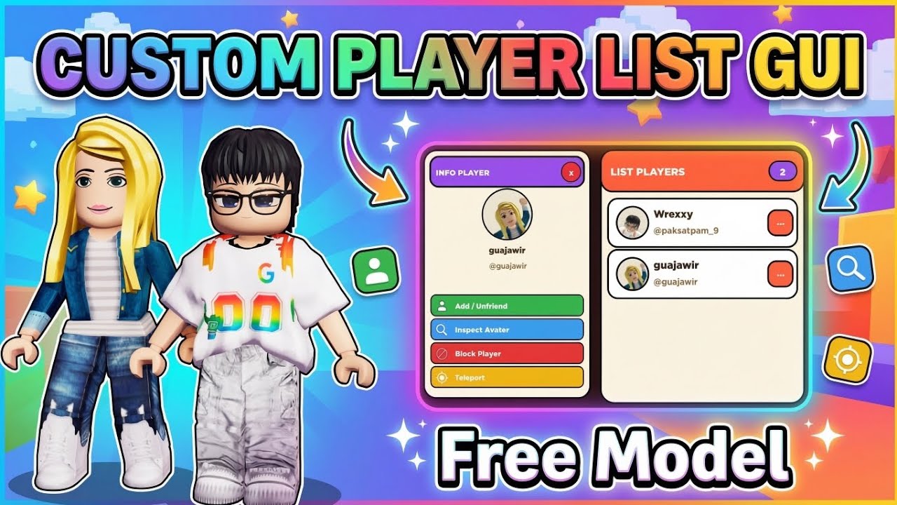 [FREE MODEL]📜CUSTOM PLAYERLIST GUI | ROBLOX STUDIO - YouTube