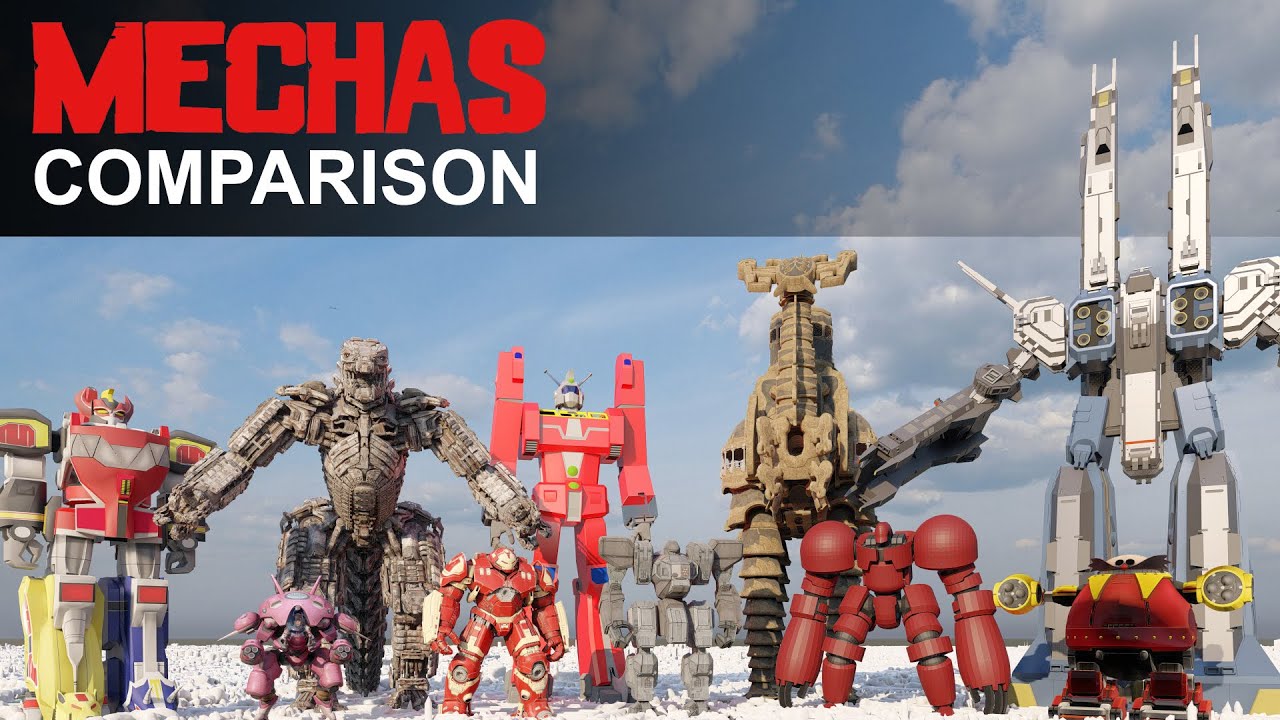 MECHAS SIZE COMPARISON (3D Animation) #mechas #eternity #comparison ...