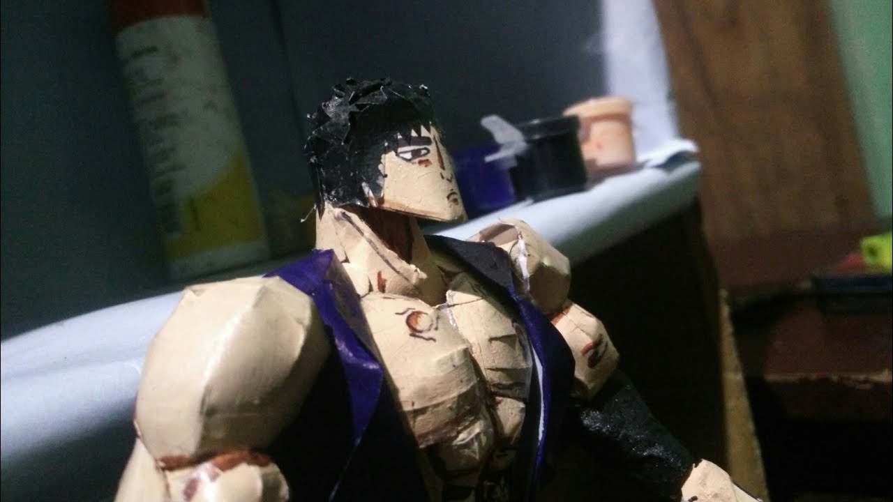 Paper action figure of kenshiro (made inspired by paper patriot) - YouTube