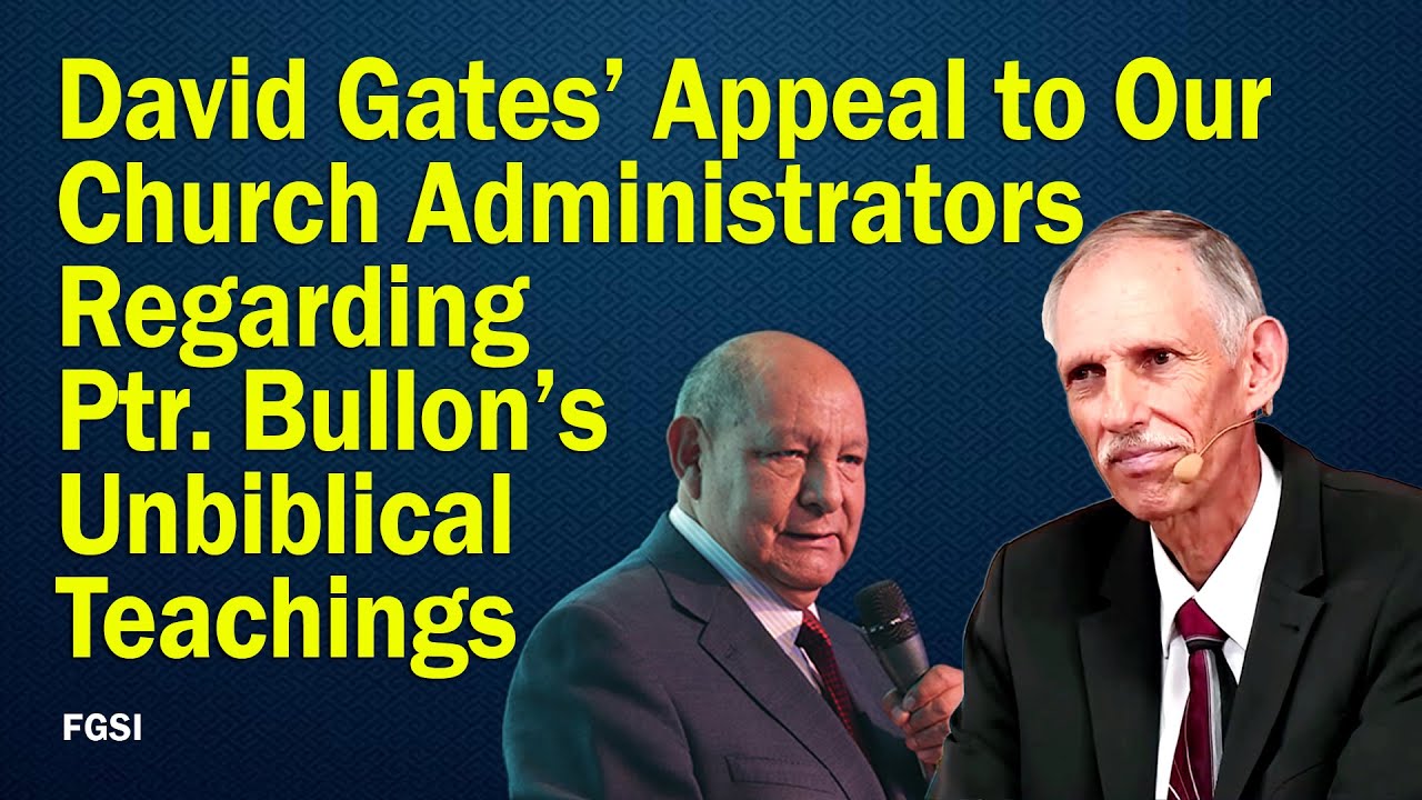 David Gates Appeals to Our Administrators Regarding Pr. Bullon - YouTube