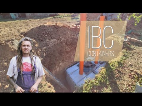 Building An Off Grid Septic Tank System With IBC Containers. - YouTube