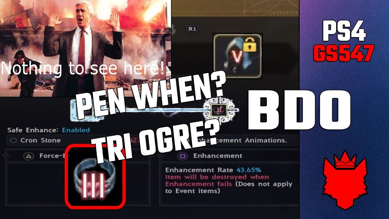 BDO PS4 | OGRE TRI or PEN WHEN? - YouTube
