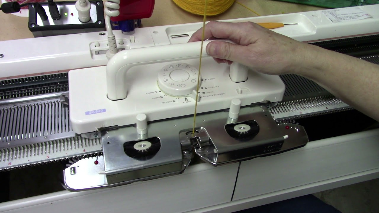 Manual Slip Stitch On the Silver Reed SK840 Knitting Machine - YouTube
