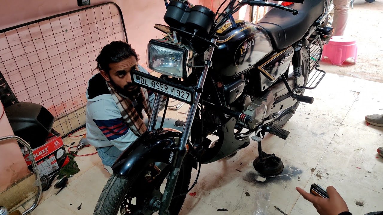 Aaj toh Naya off road handlebar laga diya 😘 | hero Splendor bs6 2.O ...