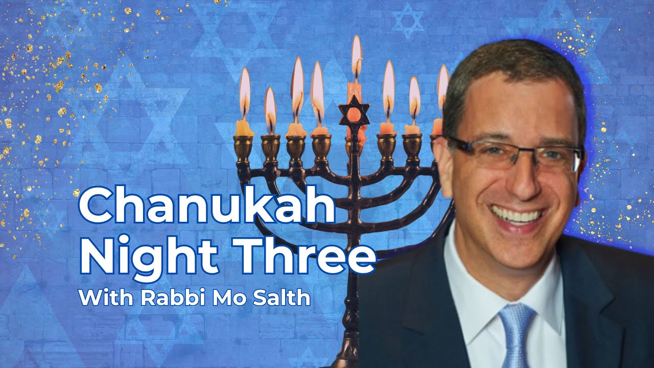 Third Night of Chanukah: Candle Lighting With Rabbi Mo Salth - YouTube