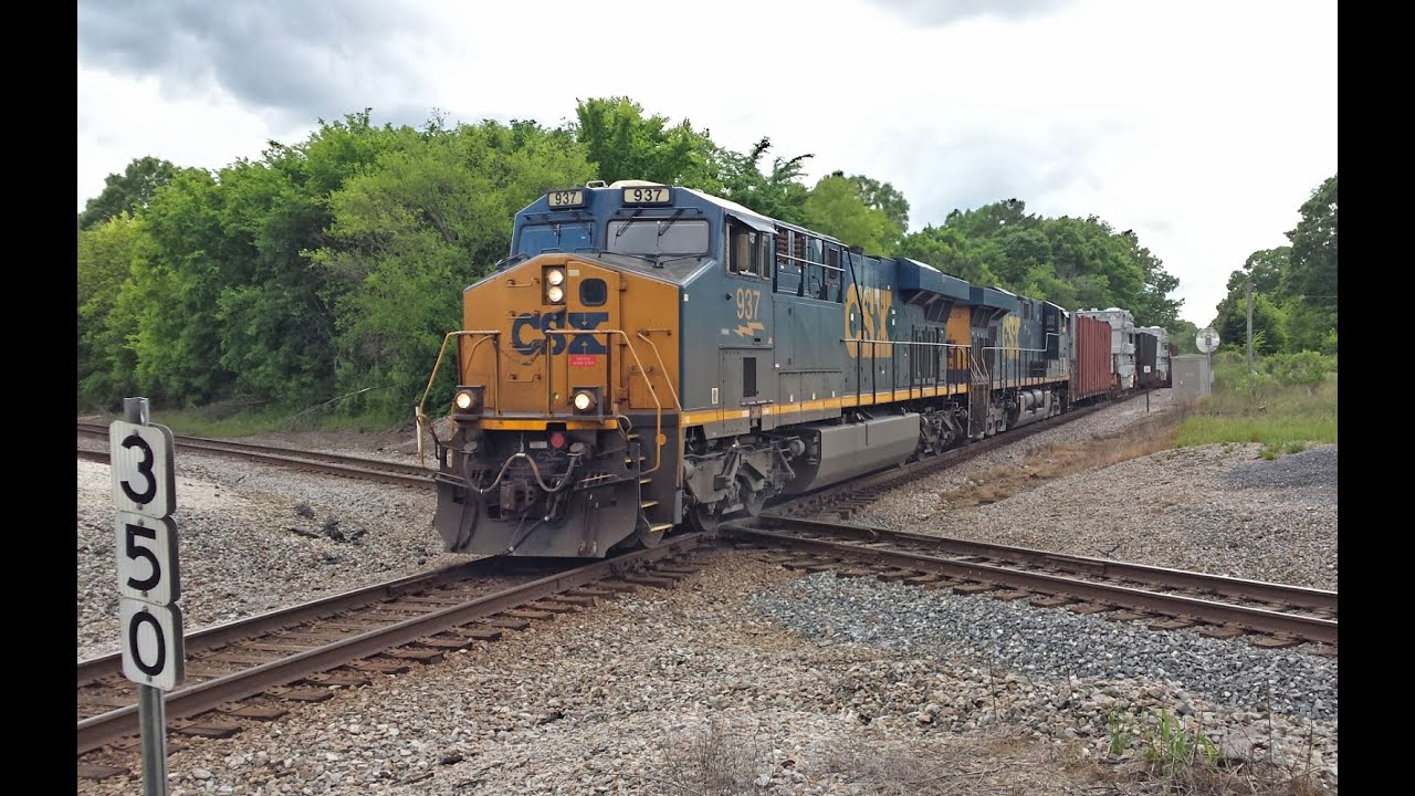 CSX Train Q583 With CSX Leader 937 At Chester SC On The CSX Monroe Subdivision. 4-25-2020 - YouTube